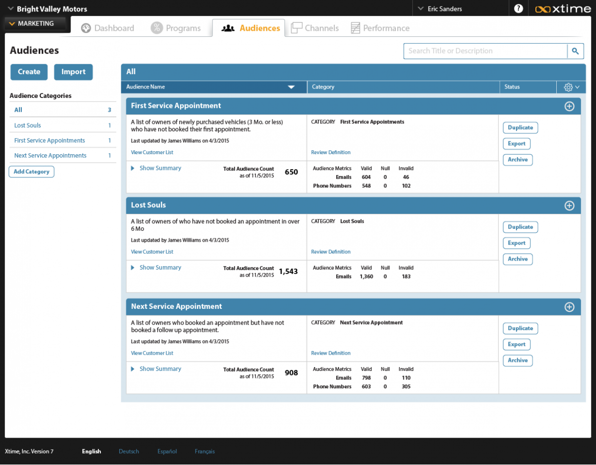 Ryan Mochal's Portfolio » Xtime First Service Appointment